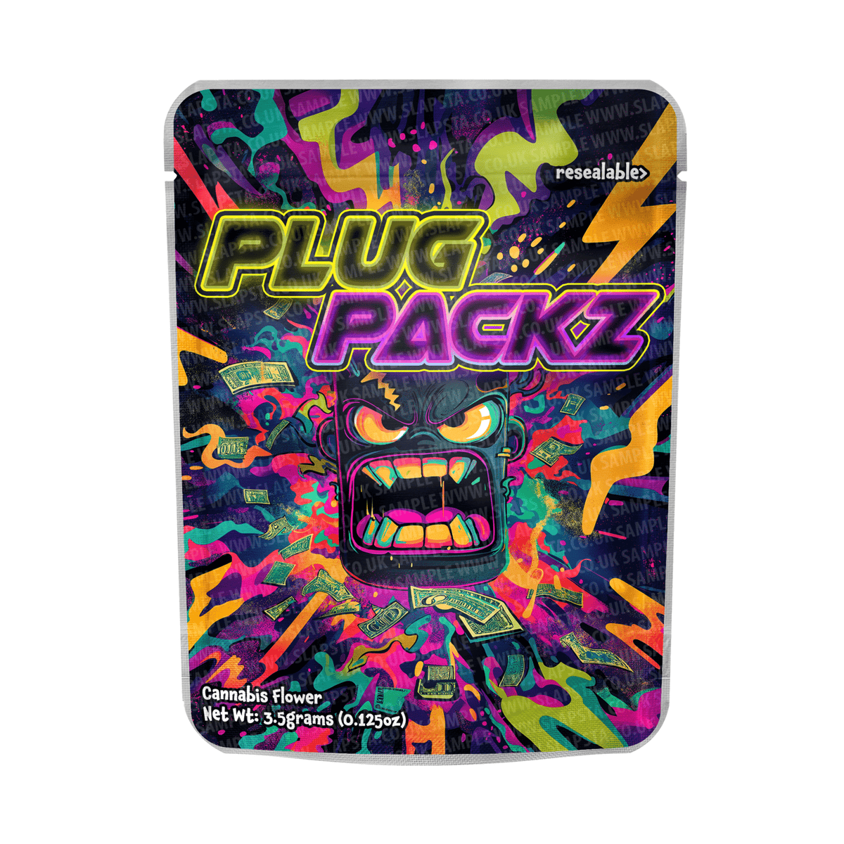 Plug Packz Mylar Pouches Pre-Labeled | SLAPSTA