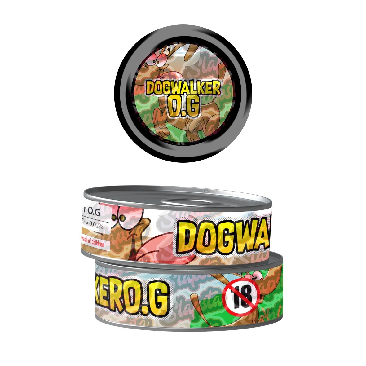 SLAPSTA - Dogwalker OG Pre-Labeled 3.5g Self-Seal Tins