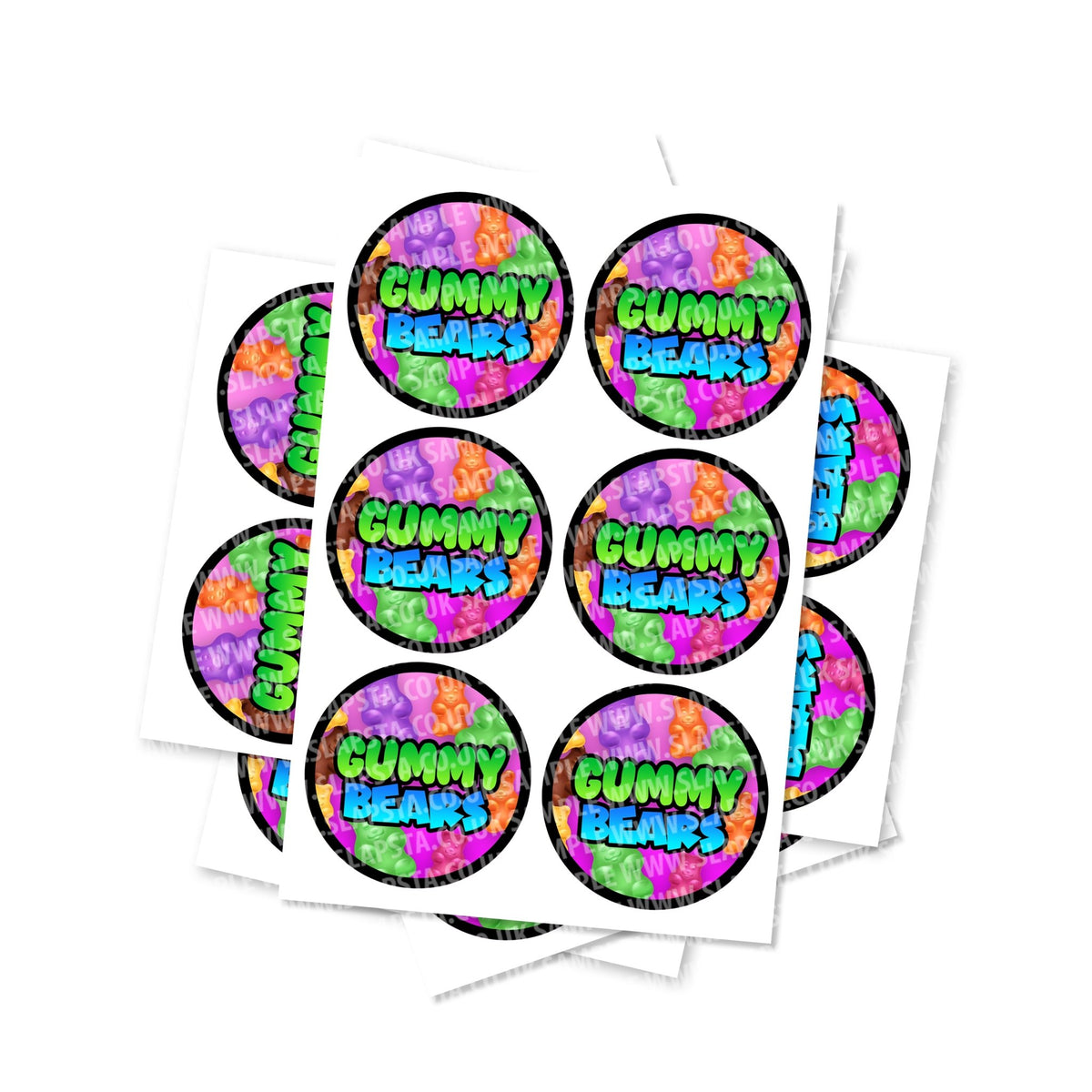 SLAPSTA - Gummy Bears Circular Stickers