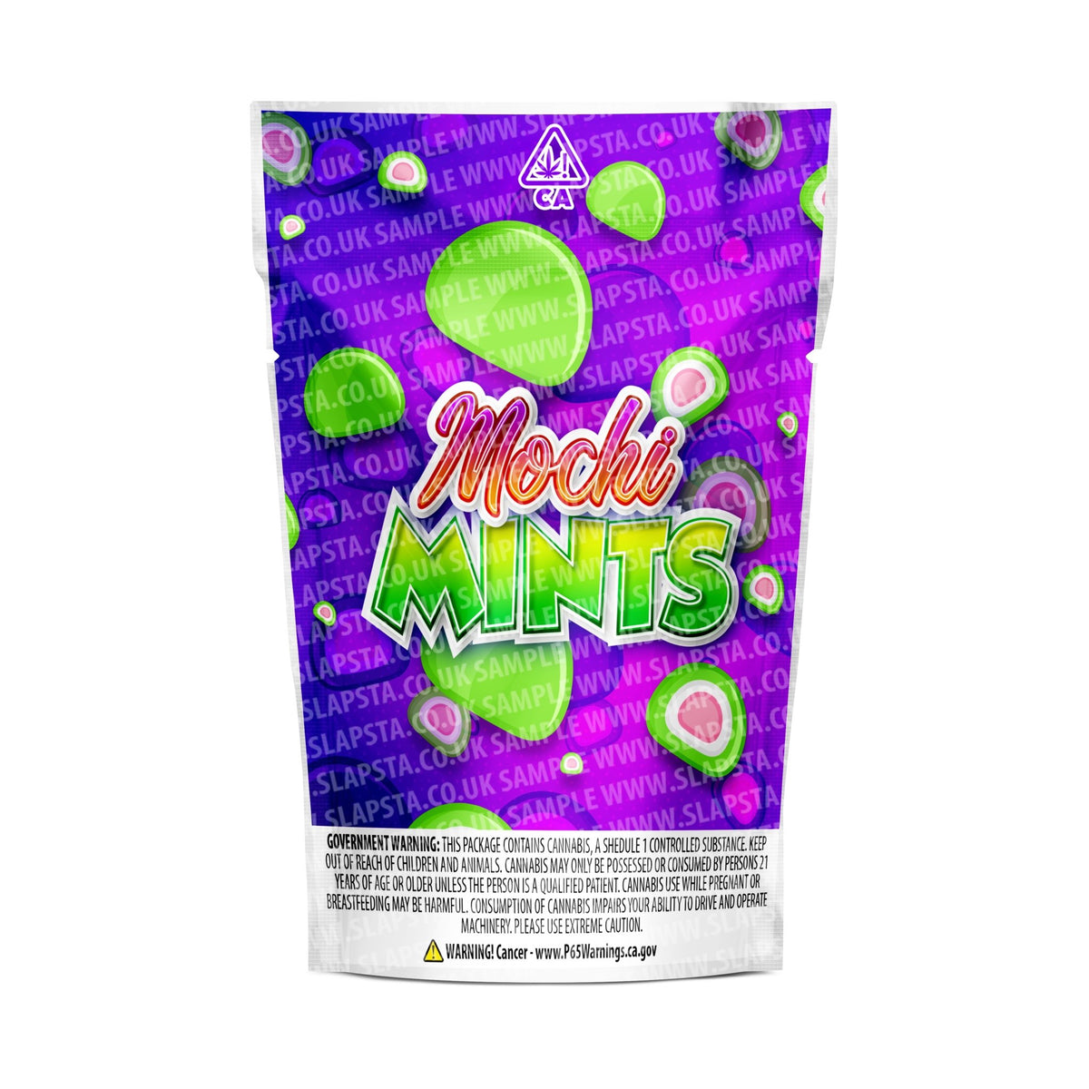 SLAPSTA - Mochi Mints Mylar Pouches Pre-Labeled