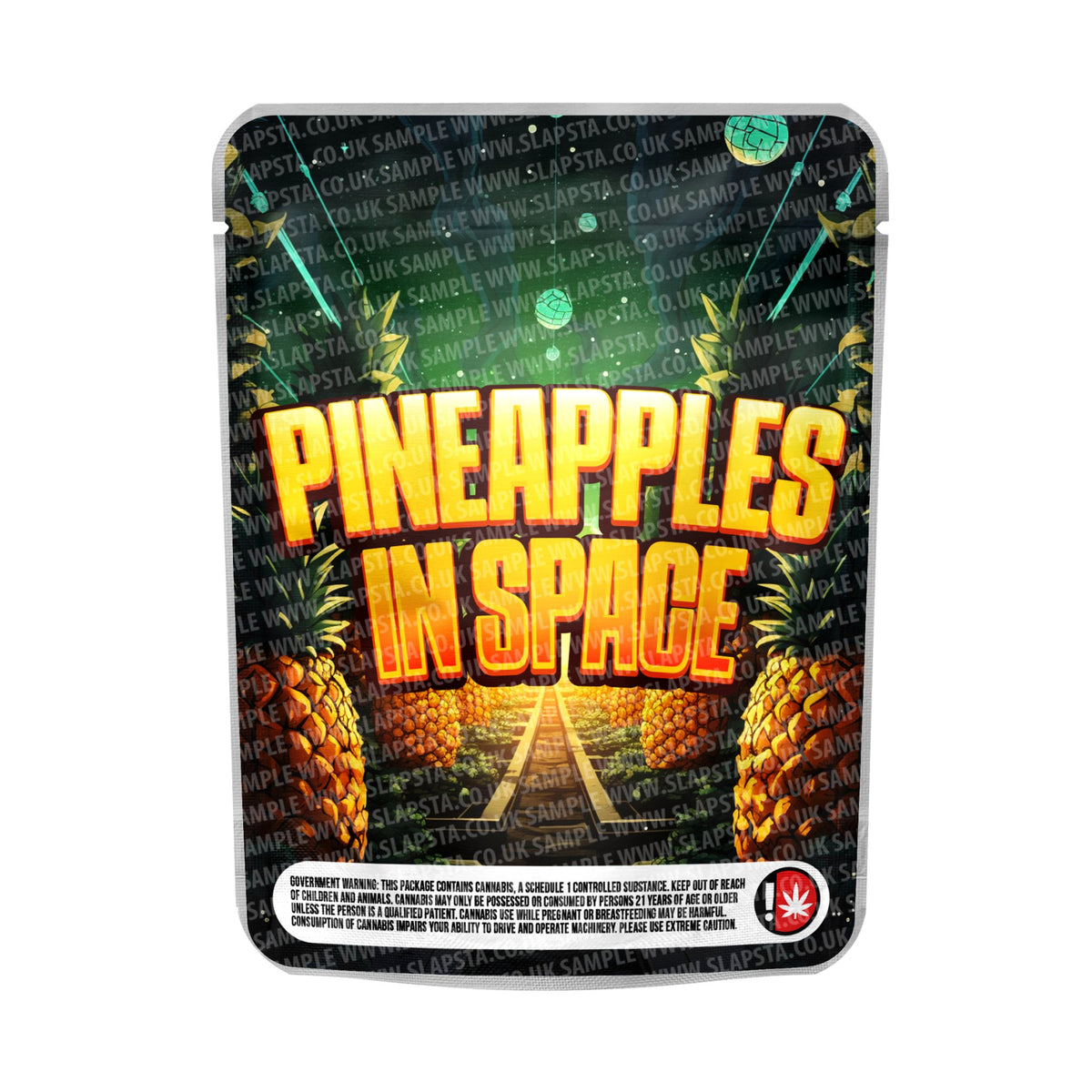 SLAPSTA - Pineapples In Space Mylar Pouches Pre-Labeled