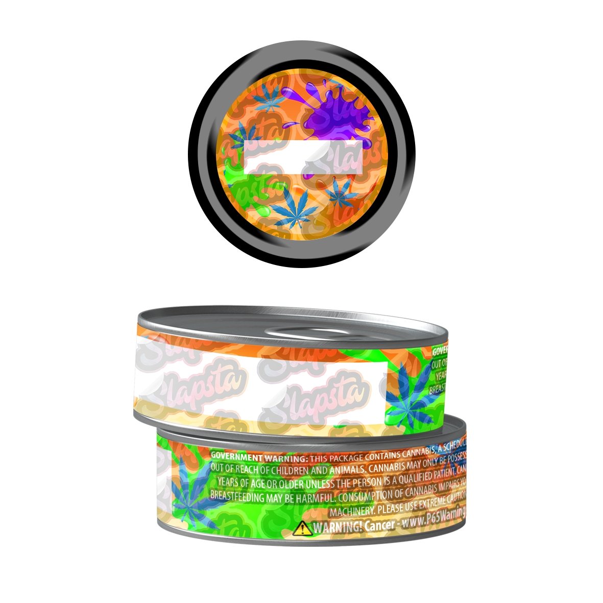 SLAPSTA - Splat Blank Pre-Labeled 3.5g Self-Seal Tins