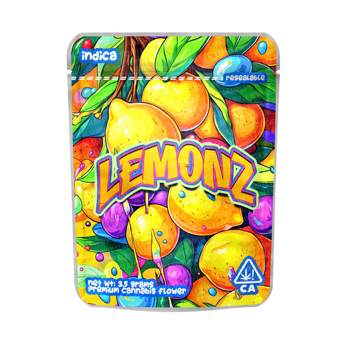 SLAPSTA - Lemonz Mylar Pouches Pre-Labeled