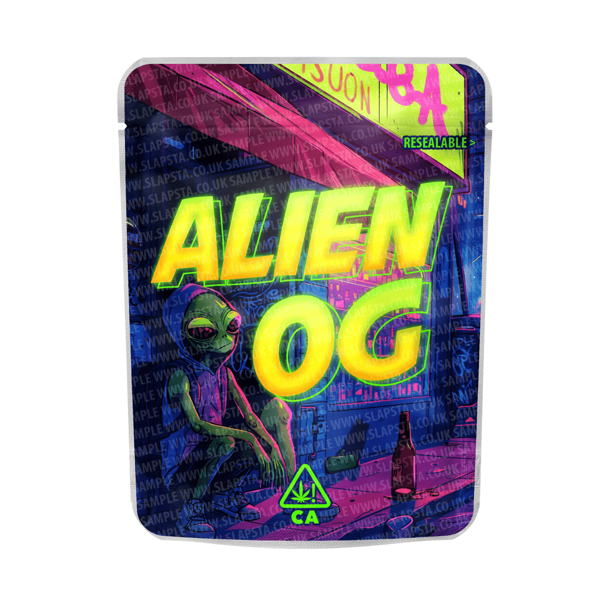 SLAPSTA - Alien OG Mylar Pouches Pre-Labeled