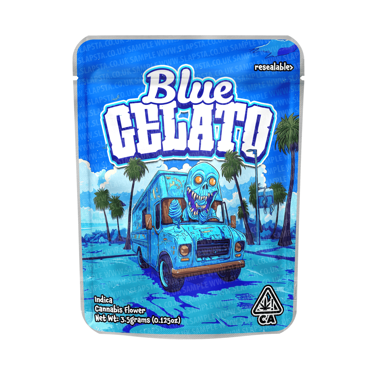 Blue Gelato Pouches Pre-Labeled – SLAPSTA