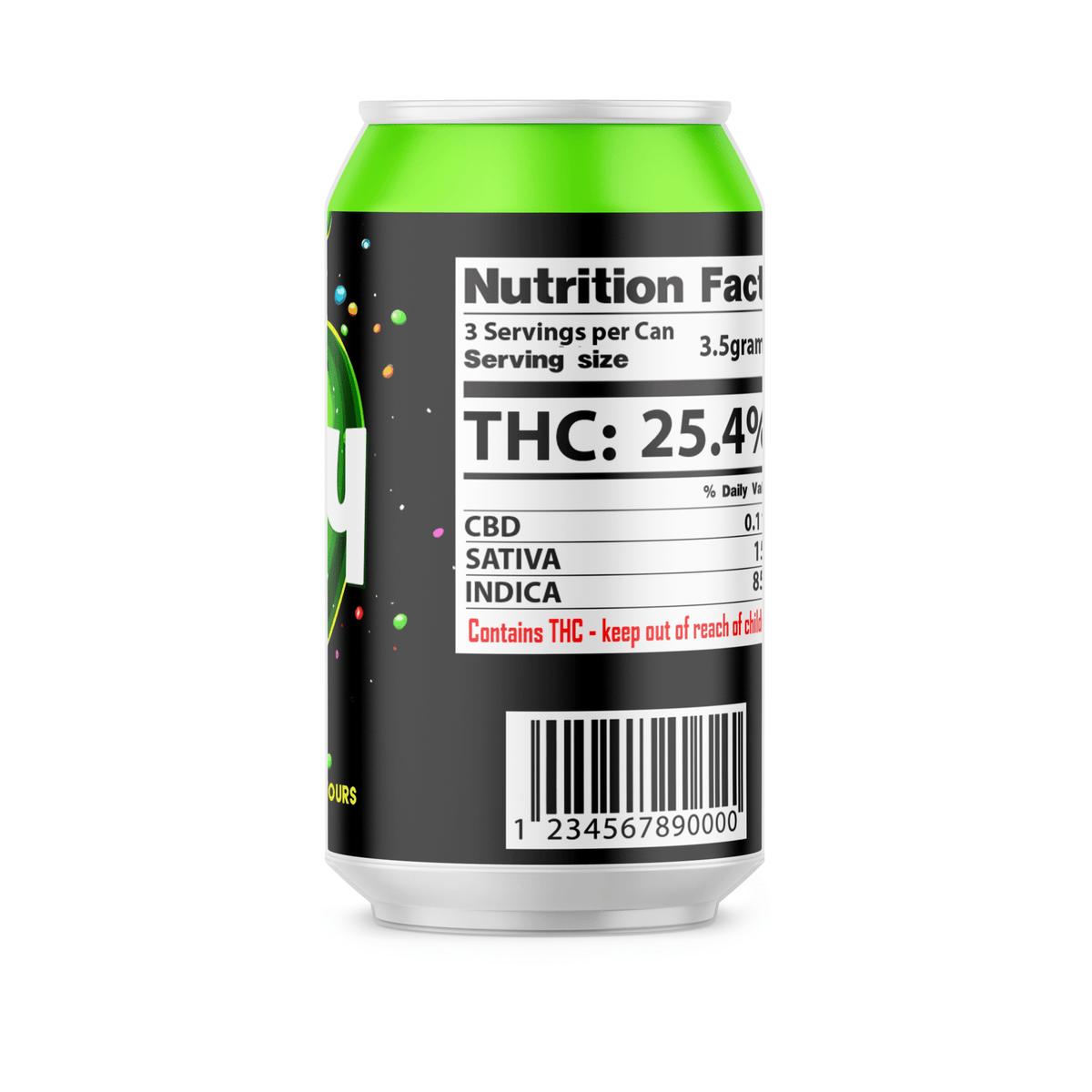 Custom 3.5g Clear Plastic Soda Cans | SLAPSTA