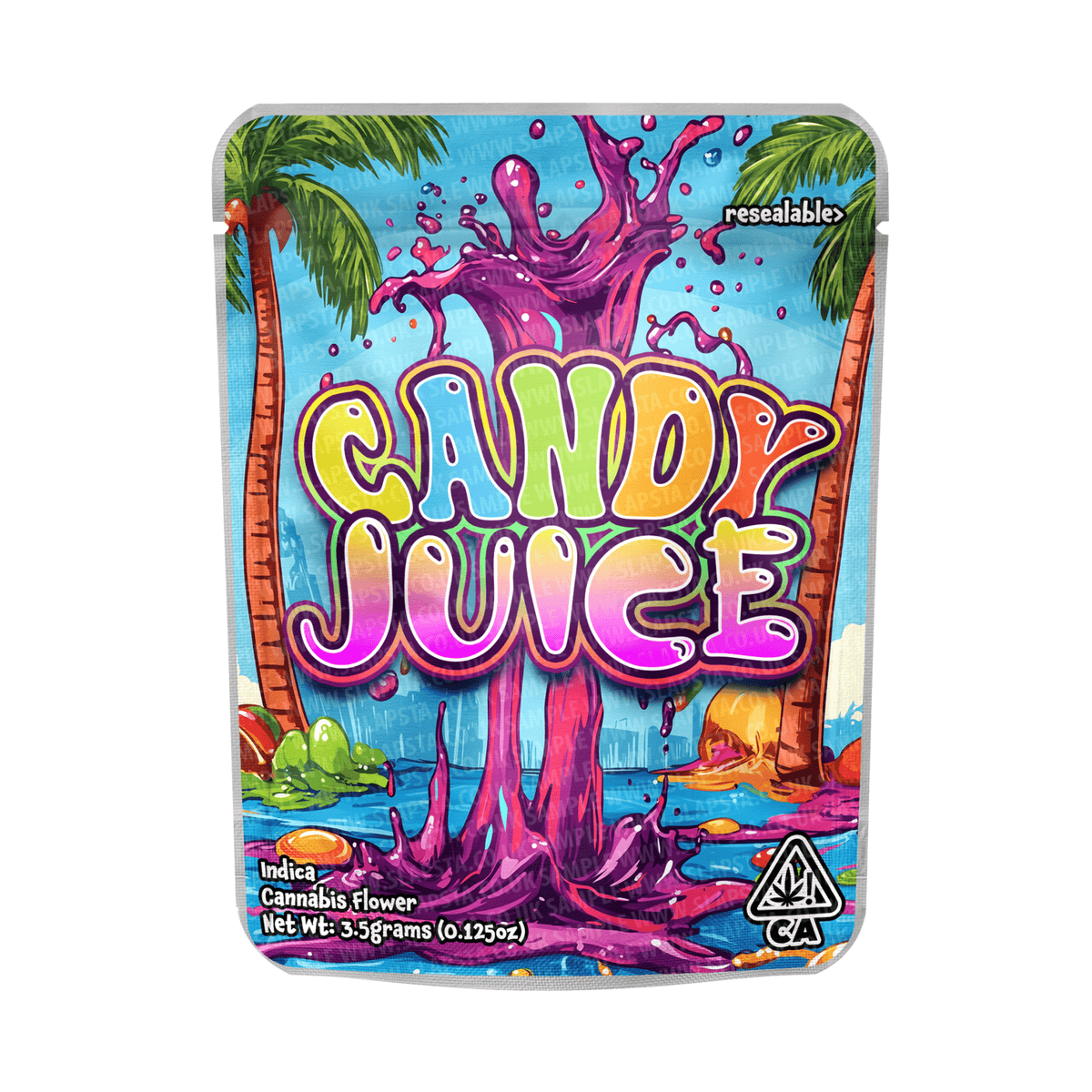 Candy Juice Mylar Pouches Pre-Labeled | SLAPSTA