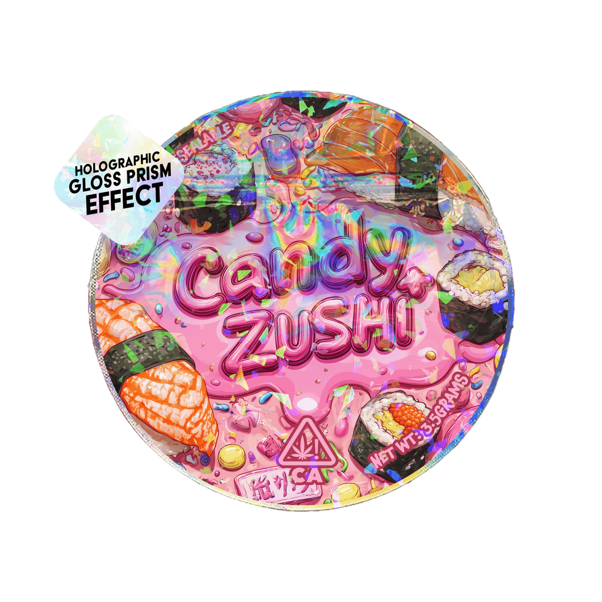 Candy Zushi Mylar Packs | Premium Holographic Bags | SLAPSTA