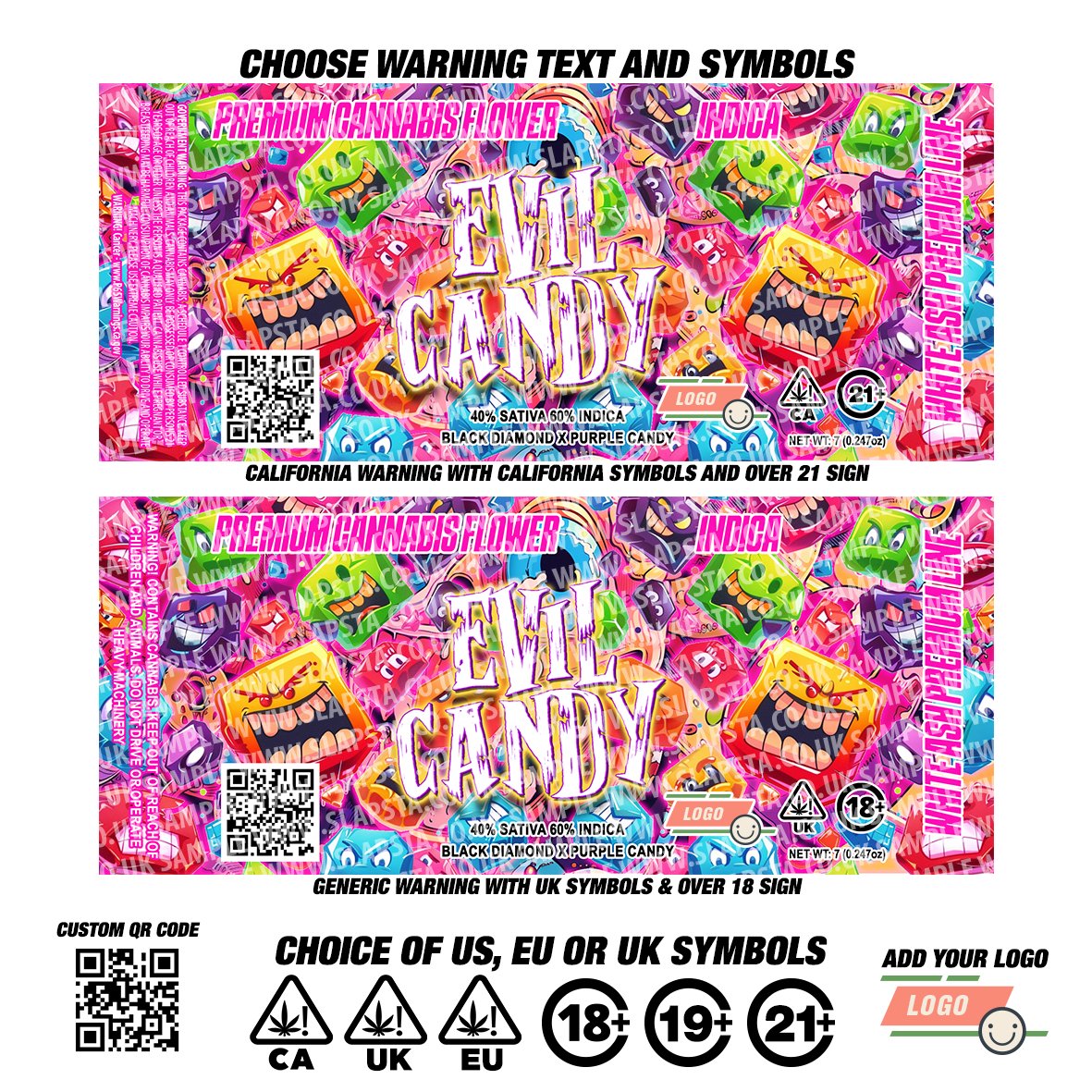 Evil Candy UV Strain Storage Jars | SLAPSTA