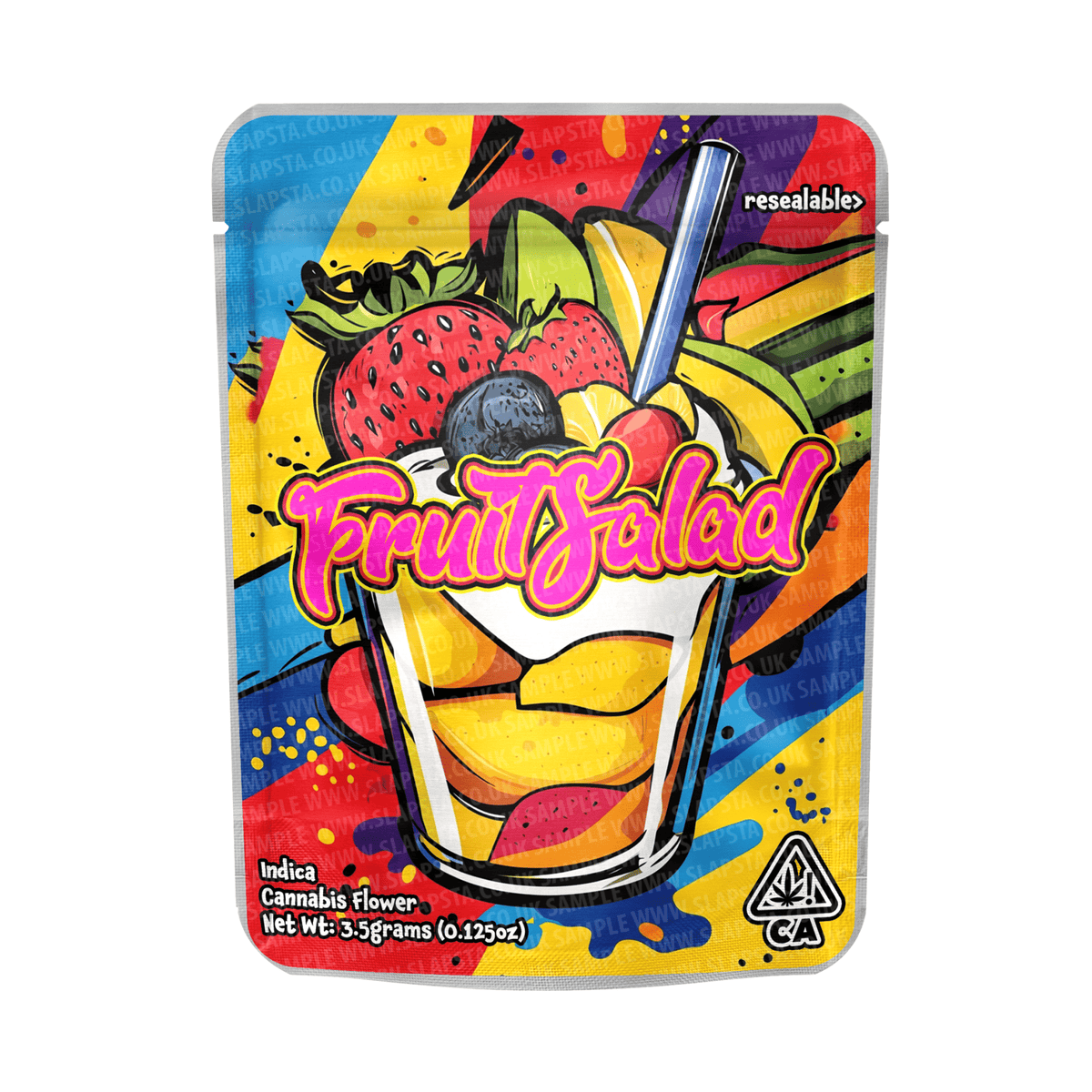 SLAPSTA - Fruit Salad Mylar Pouches Pre-Labeled