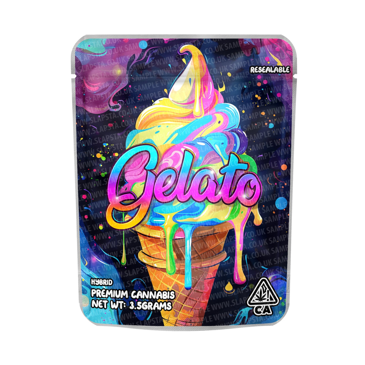 SLAPSTA - Gelato Mylar Pouches Pre-Labeled