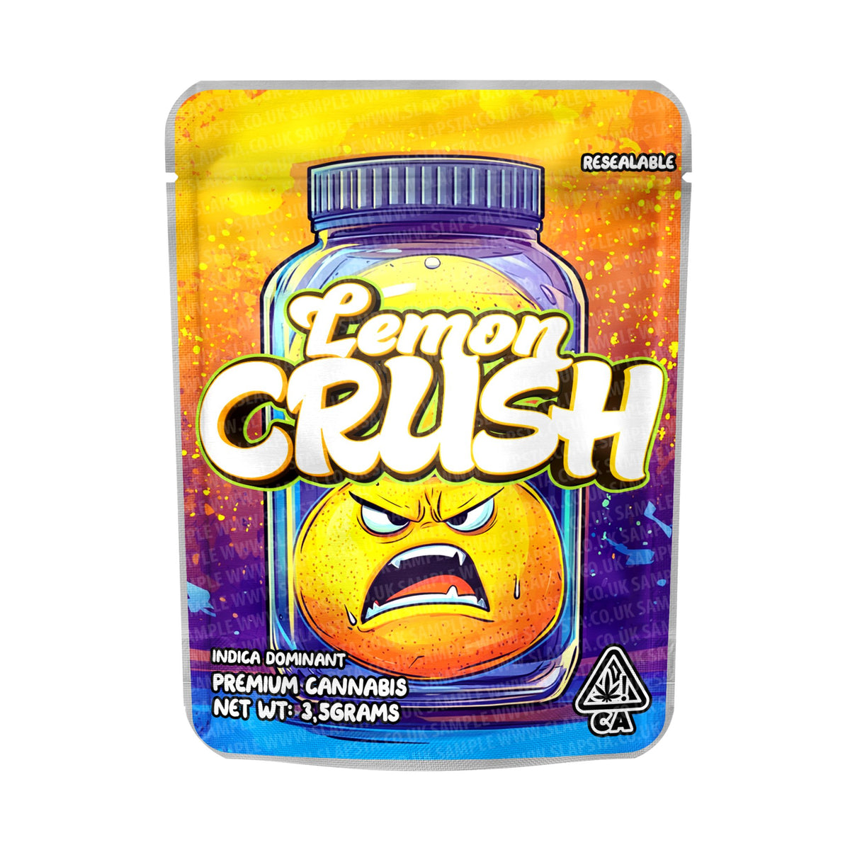 SLAPSTA - Lemon Crush Mylar Pouches Pre-Labeled