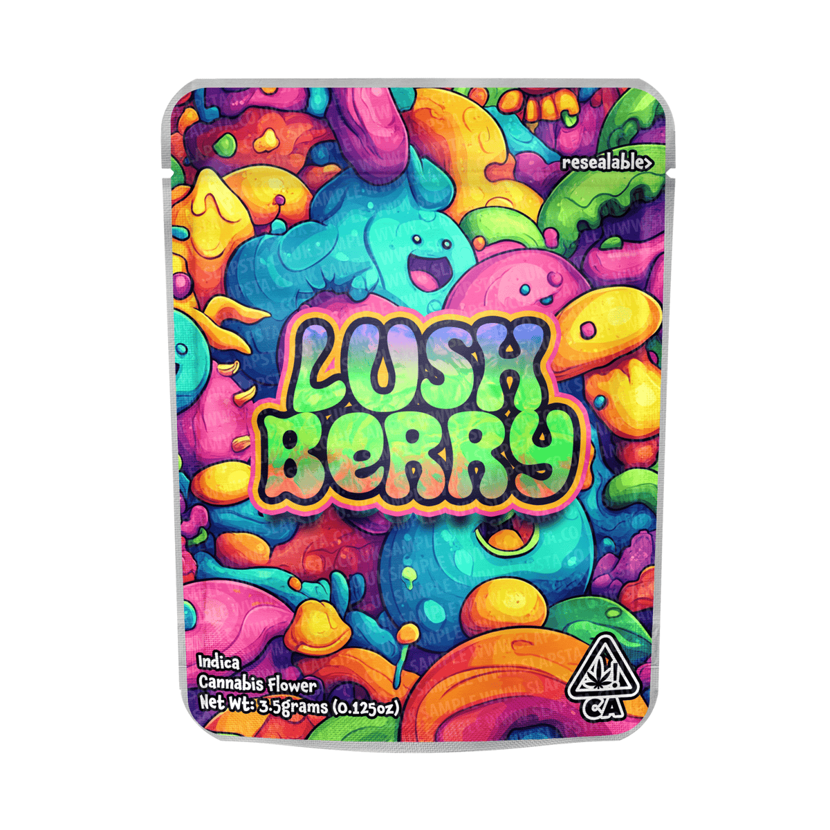 SLAPSTA - Lush Berry Mylar Pouches Pre-Labeled
