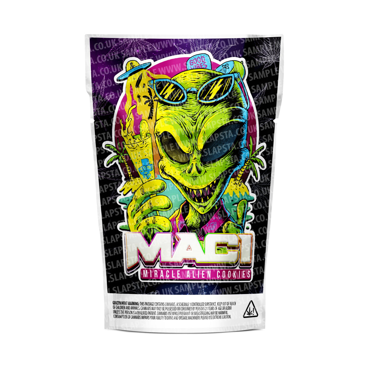 SLAPSTA - MAC 1 Mylar Pouches Pre-Labeled