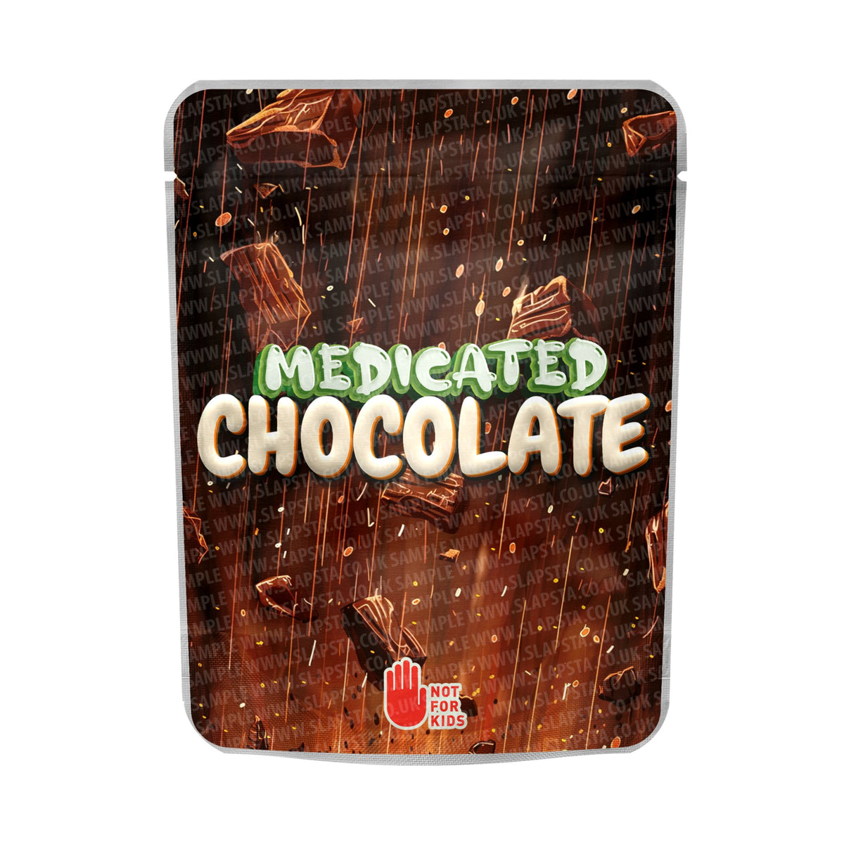 SLAPSTA - Medicated Chocolate Mylar Pouches Pre-Labeled