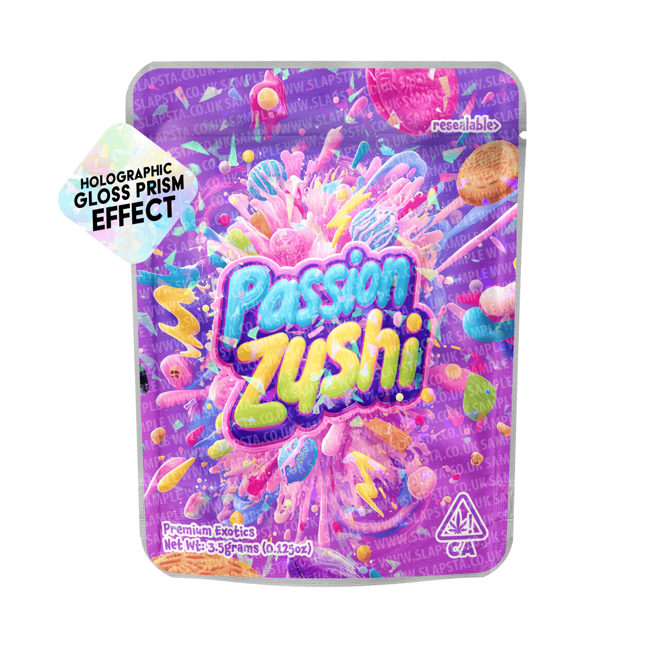 Passion Zushi Mylar Packs | Premium Holographic Bags – SLAPSTA