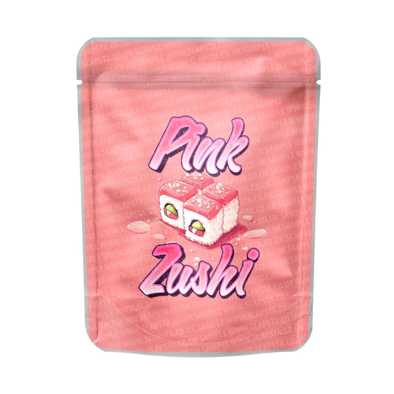 SLAPSTA - Pink Zushi Mylar Pouches Pre-Labeled