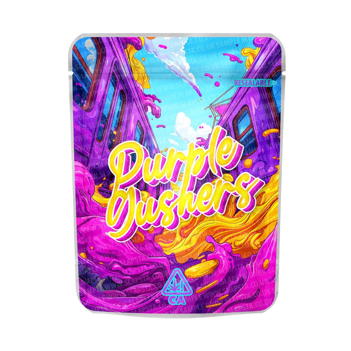 SLAPSTA - Purple Gushers Mylar Pouches Pre-Labeled