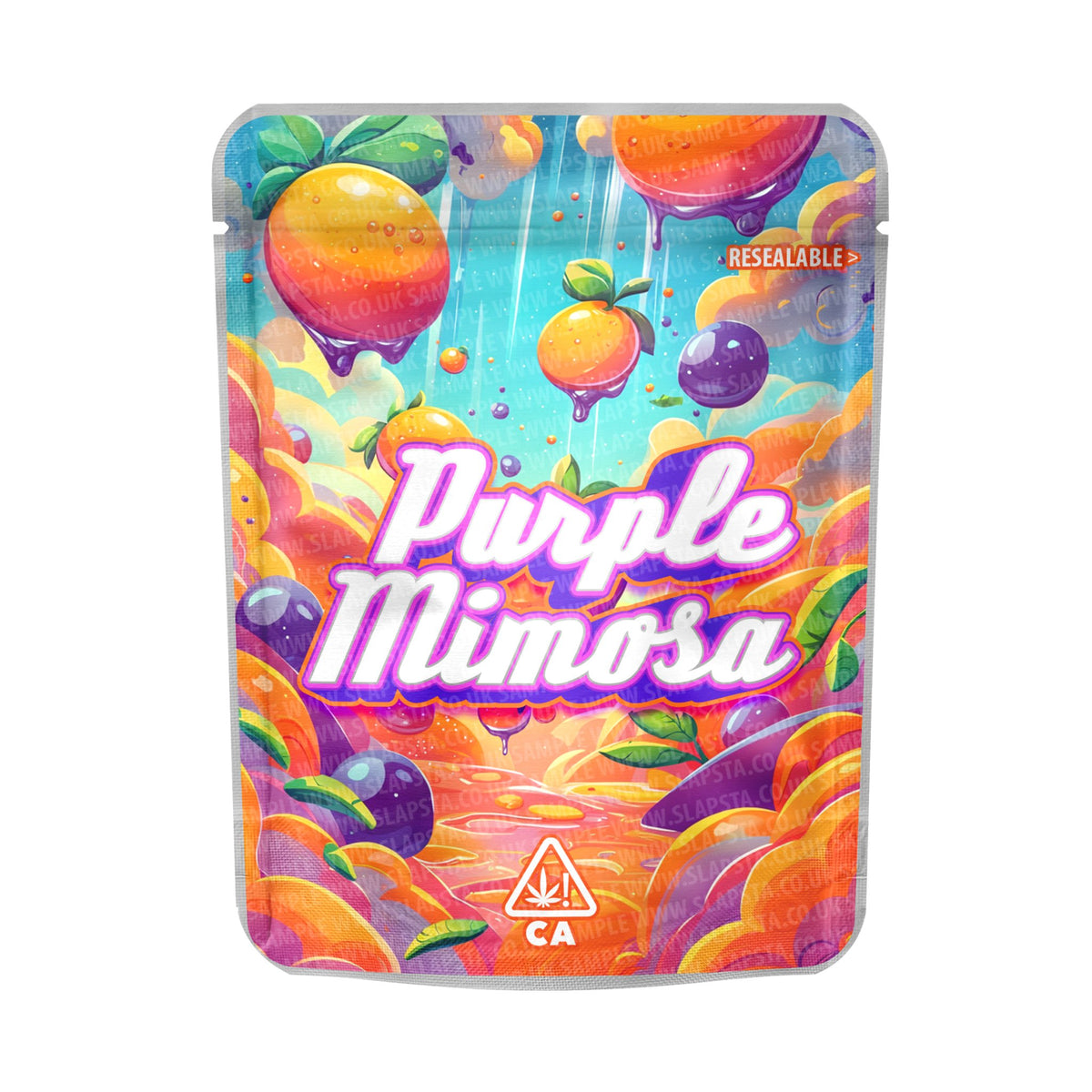 SLAPSTA - Purple Mimosa Mylar Pouches Pre-Labeled