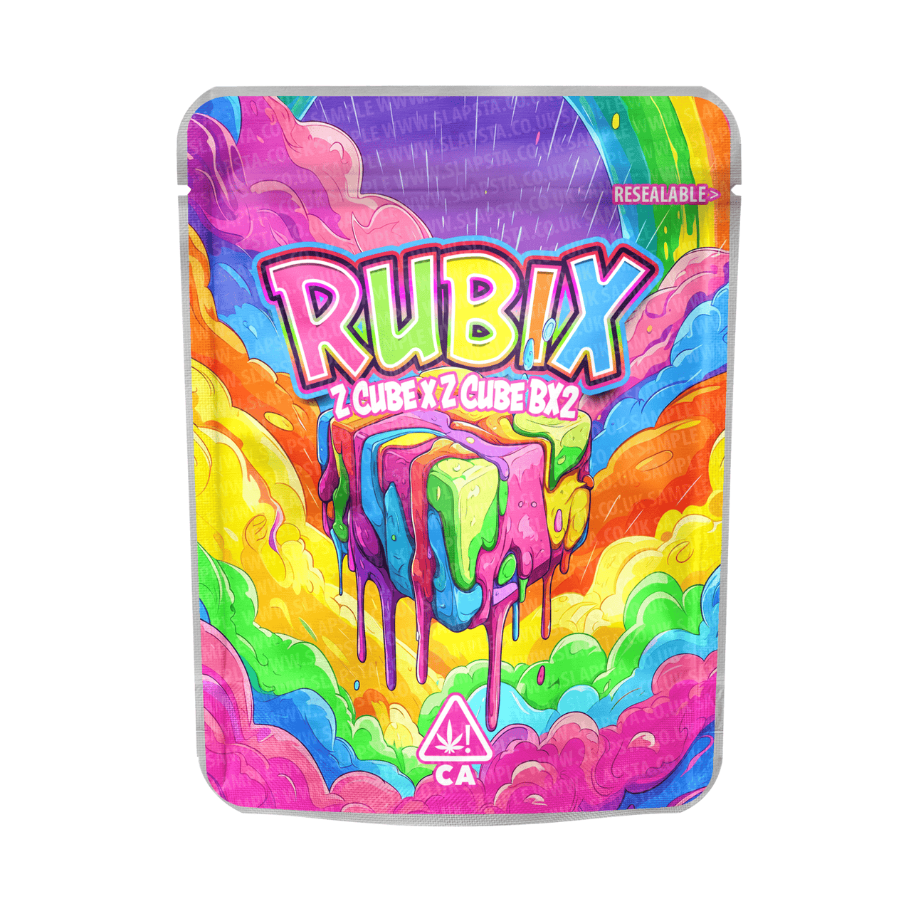 Rubix Mylar Pouches Pre-Labeled – SLAPSTA