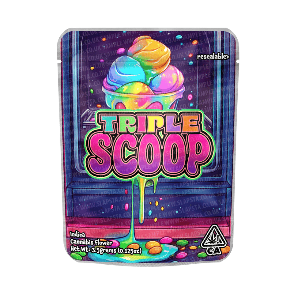 SLAPSTA - Triple Scoop Mylar Pouches Pre-Labeled