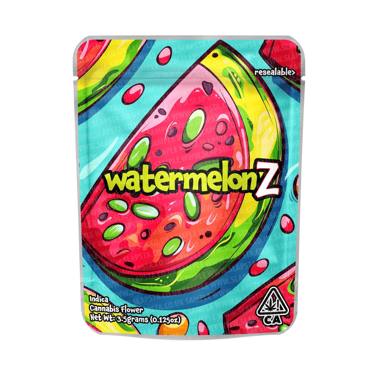 SLAPSTA - Watermelon Z Mylar Pouches Pre-Labeled