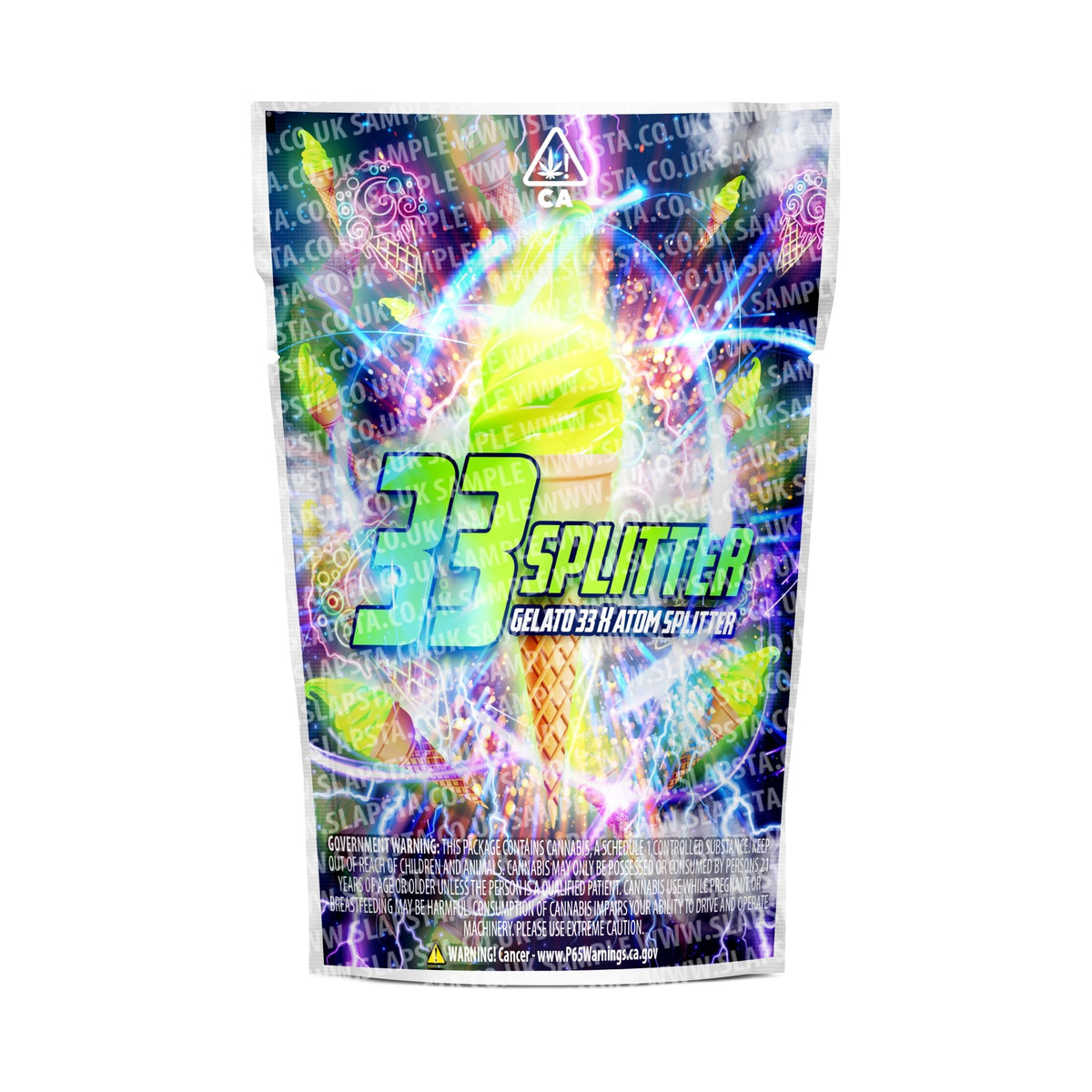 SLAPSTA - 33 Splitter Mylar Pouches Pre-Labeled
