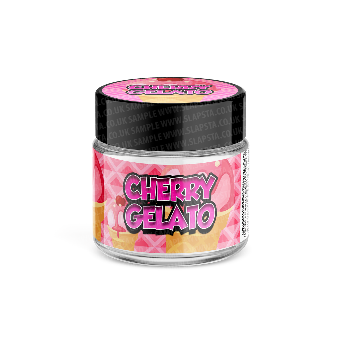 SLAPSTA - Cherry Gelato Glass Jars Pre-Labeled