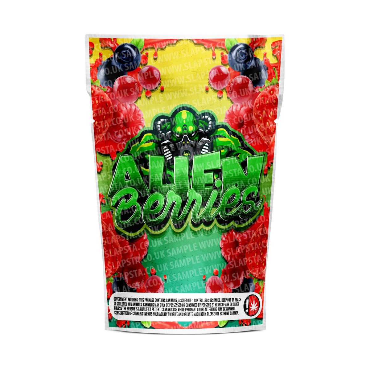 SLAPSTA - Alien Berries Mylar Pouches Pre-Labeled