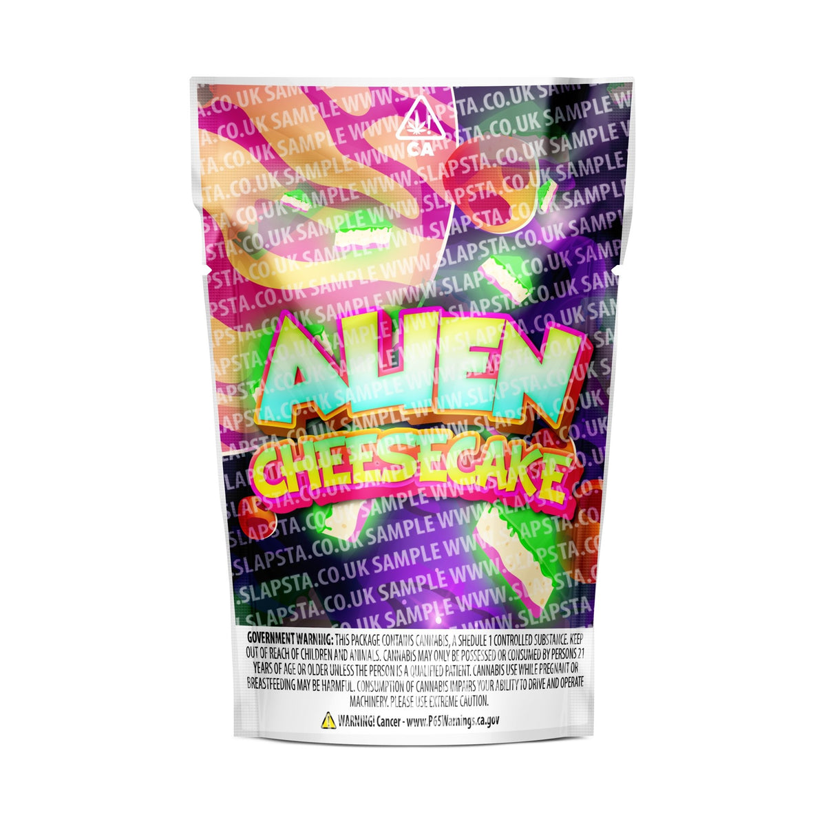 SLAPSTA - Alien Cheesecake Mylar Pouches Pre-Labeled