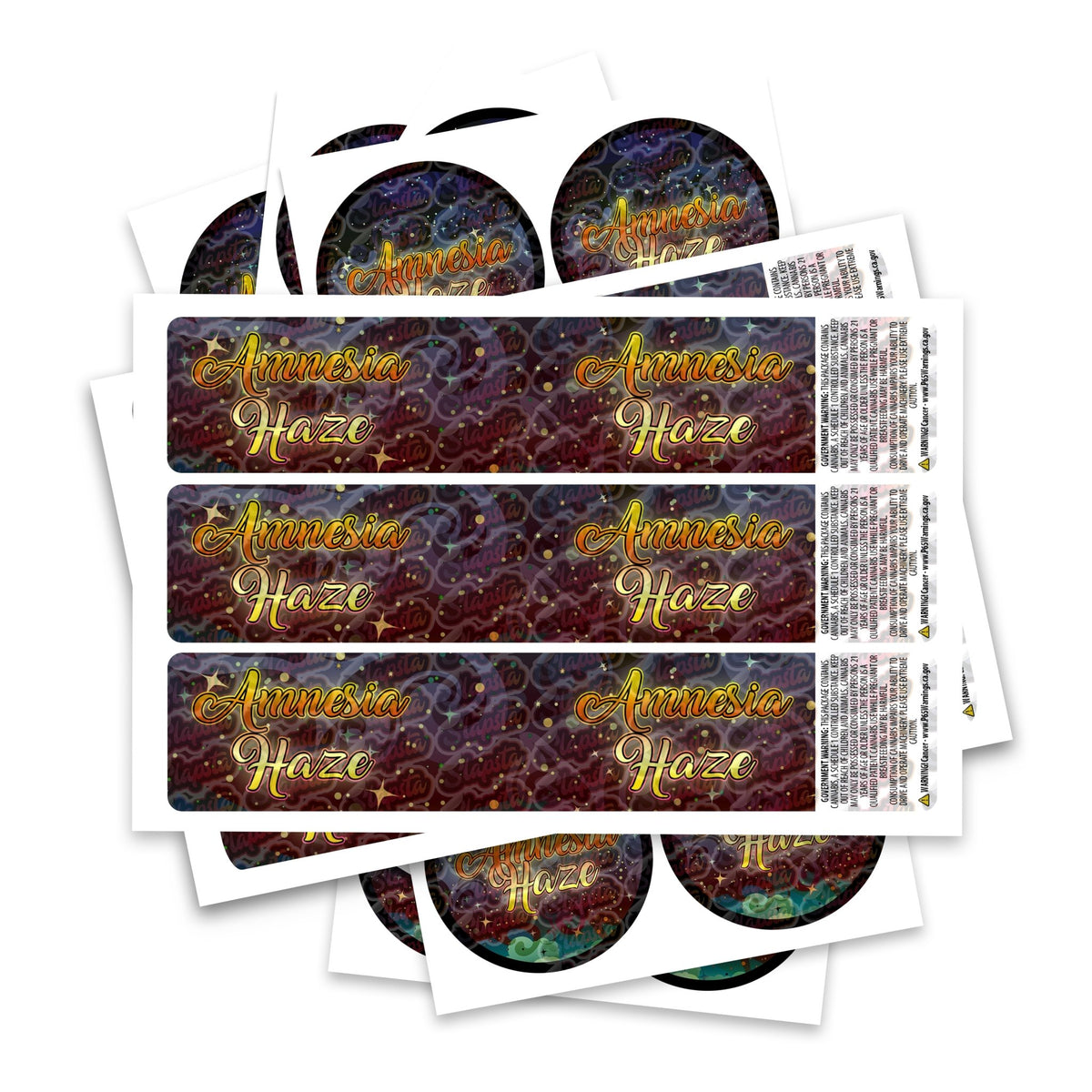 SLAPSTA - Amnesia Haze Glass Jar / Tamper Pot Label