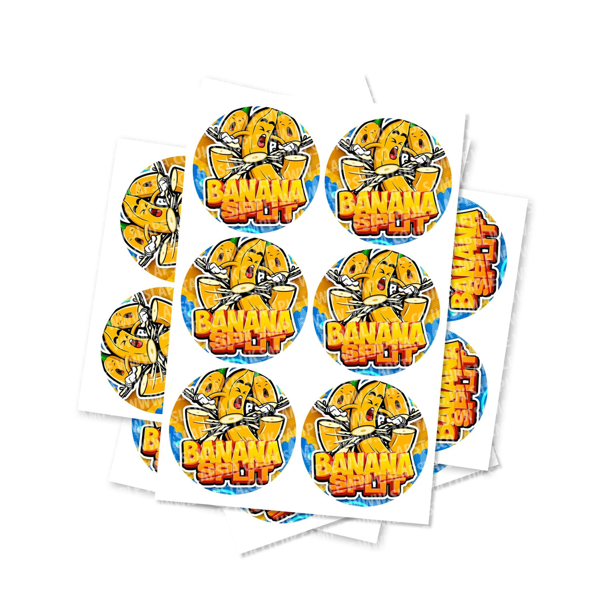 SLAPSTA - Banana Split Circular Stickers