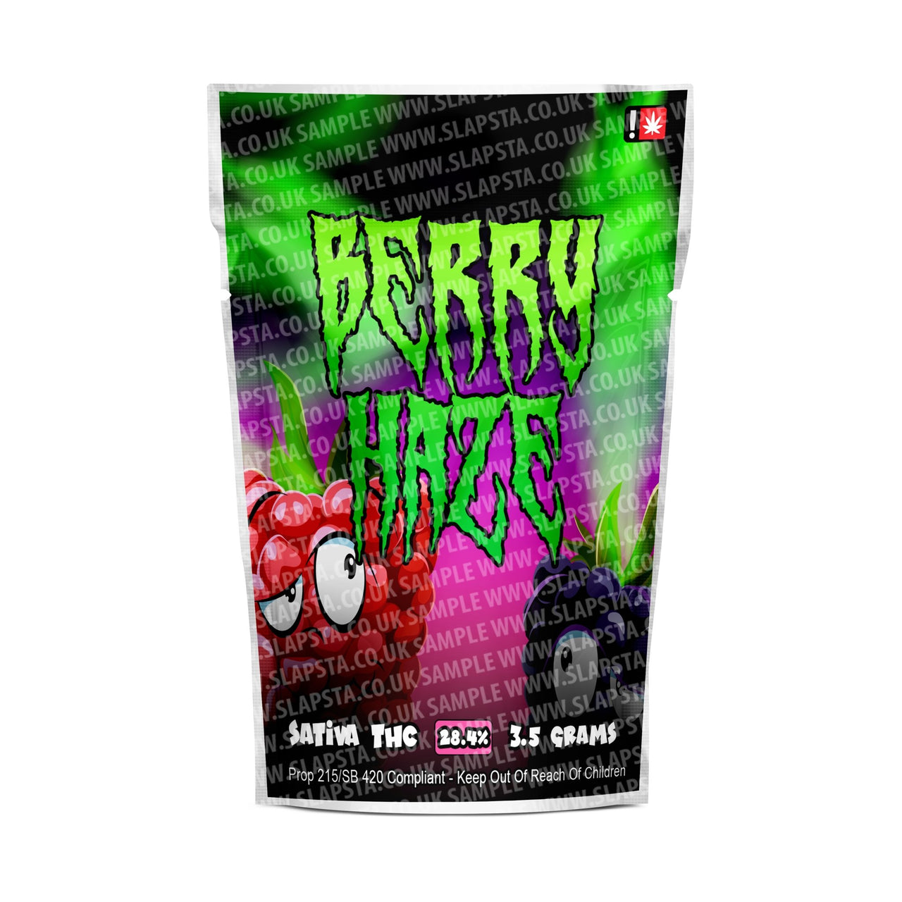 SLAPSTA - Berry Haze Mylar Pouches Pre-Labeled