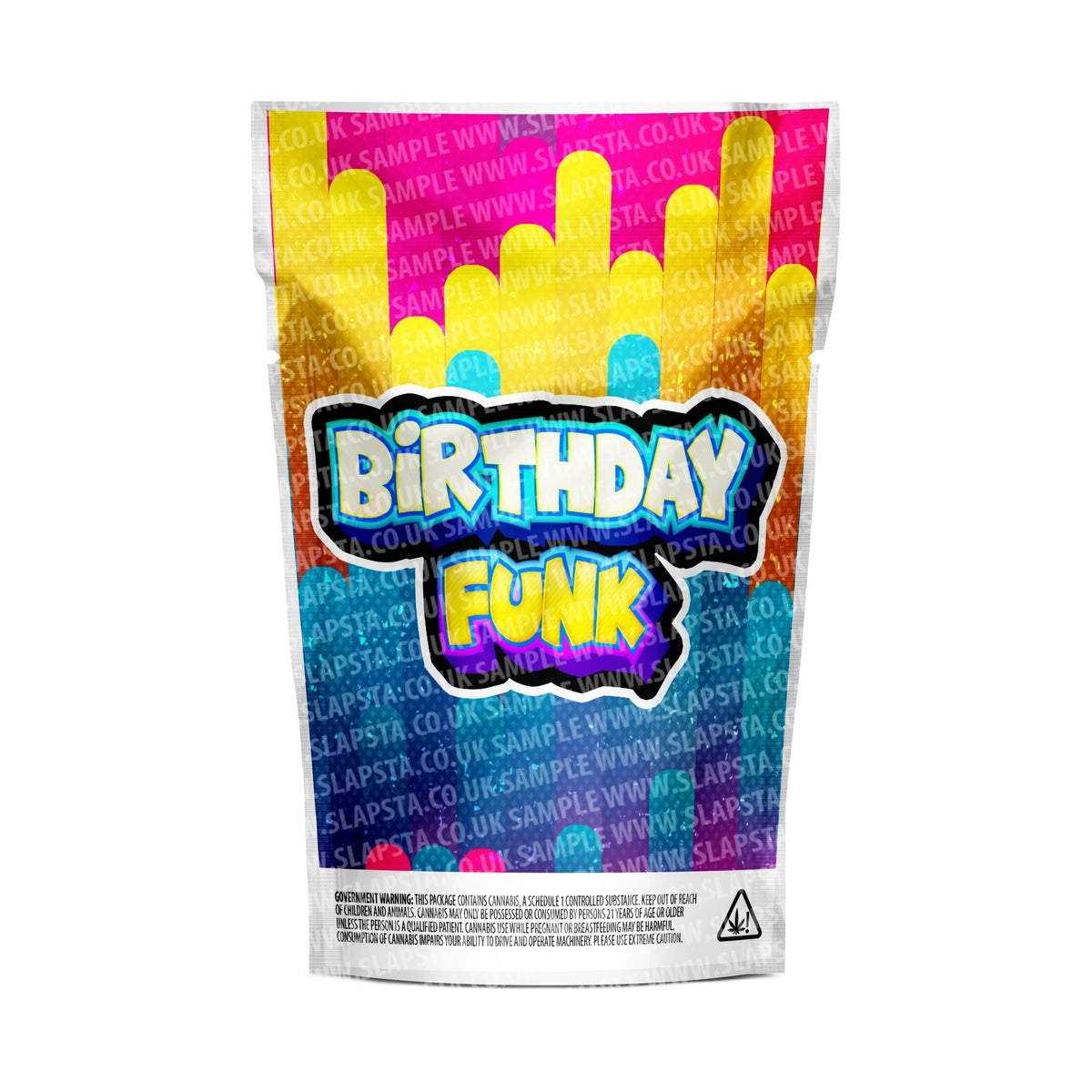 SLAPSTA - Birthday Funk Mylar Pouches Pre-Labeled