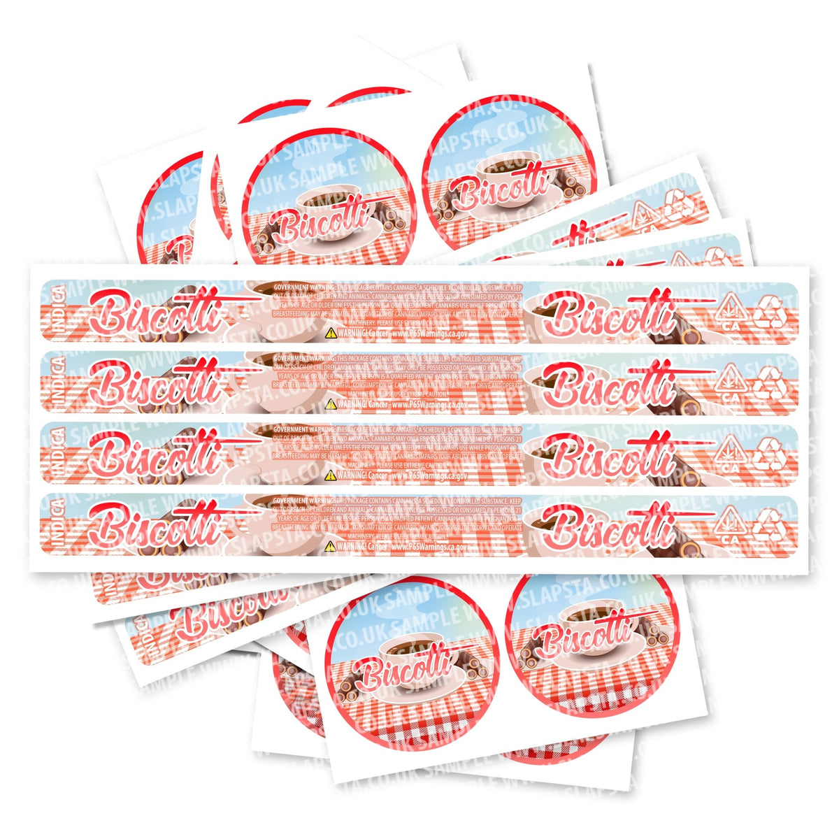 SLAPSTA - Biscotti Pressitin Strain Labels