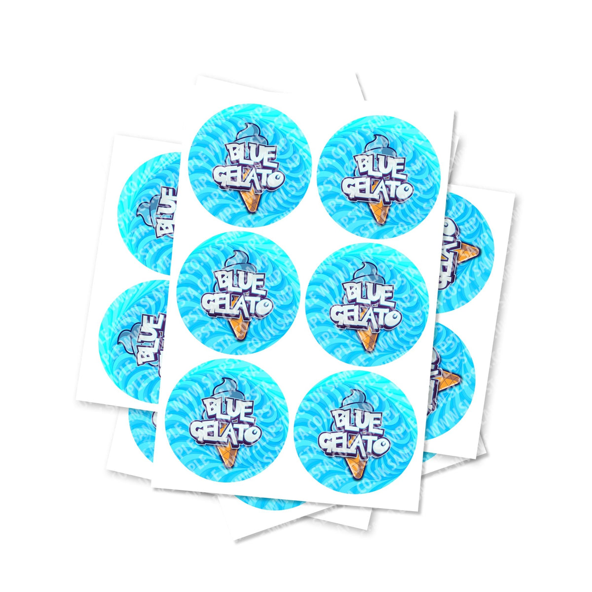 SLAPSTA - Blue Gelato Circular Stickers