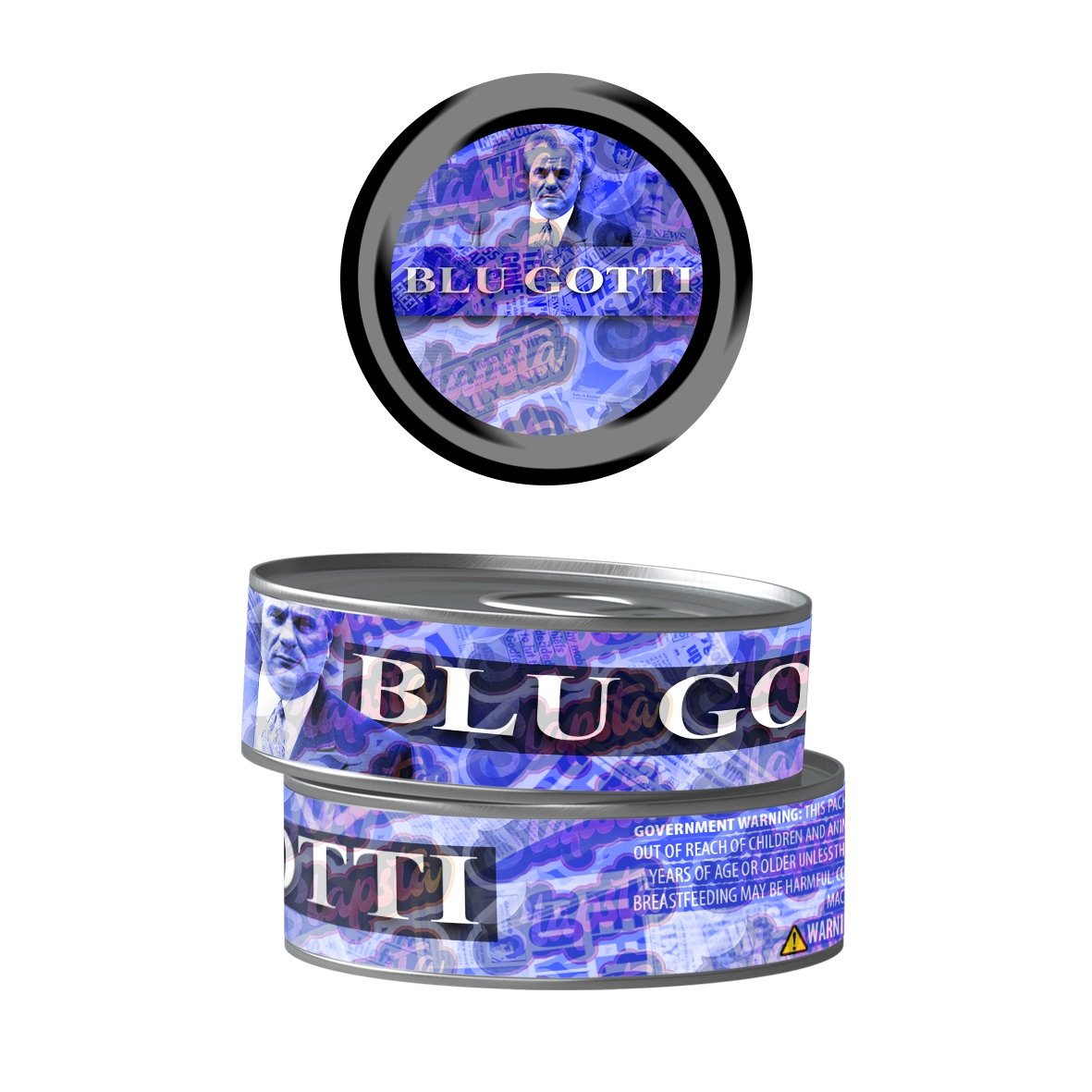 SLAPSTA - Blue Gotti Pre-Labeled 3.5g Self-Seal Tins