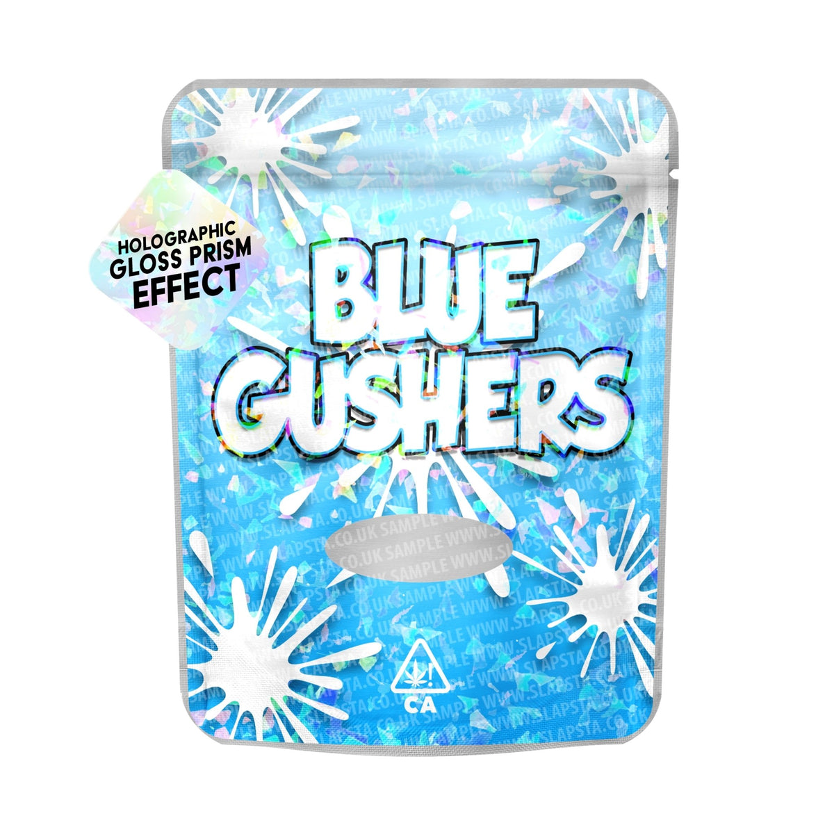 Blue Gushers Holographic Prism Mylar Bags | SLAPSTA