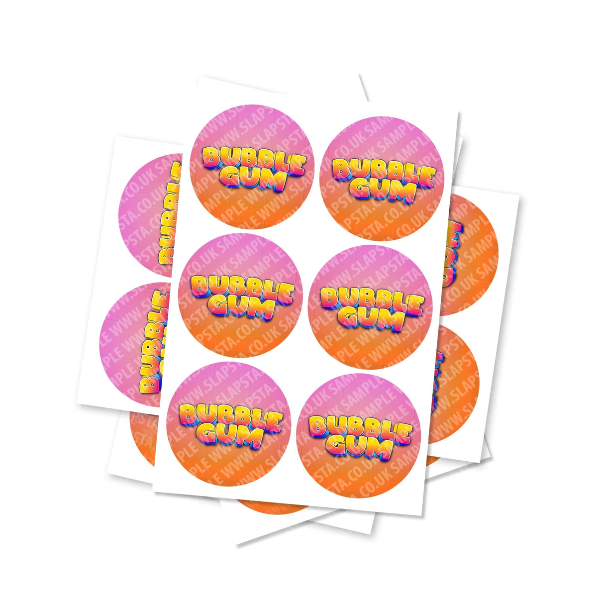 SLAPSTA - Bubblegum Circular Stickers