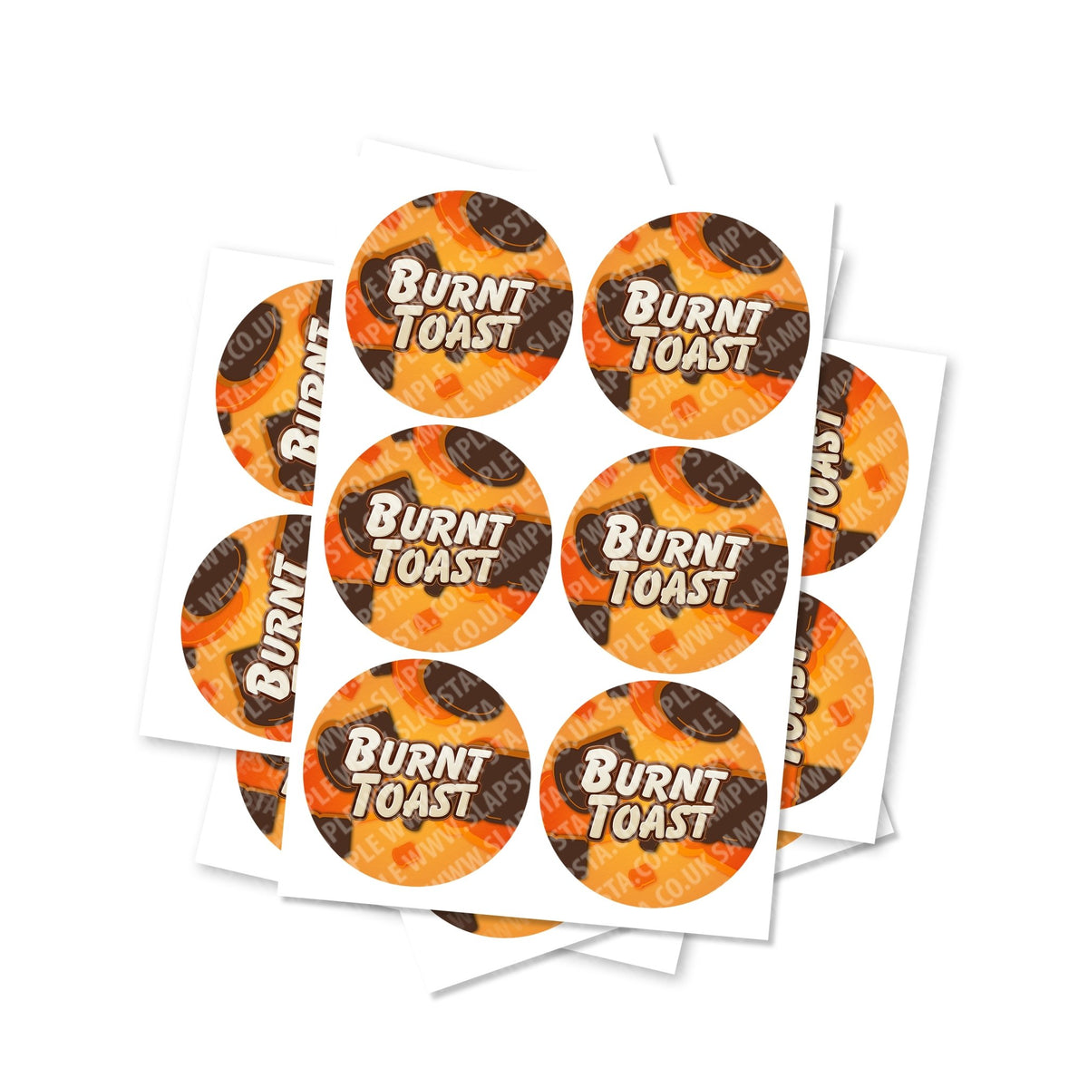 SLAPSTA - Burnt Toast Circular Stickers