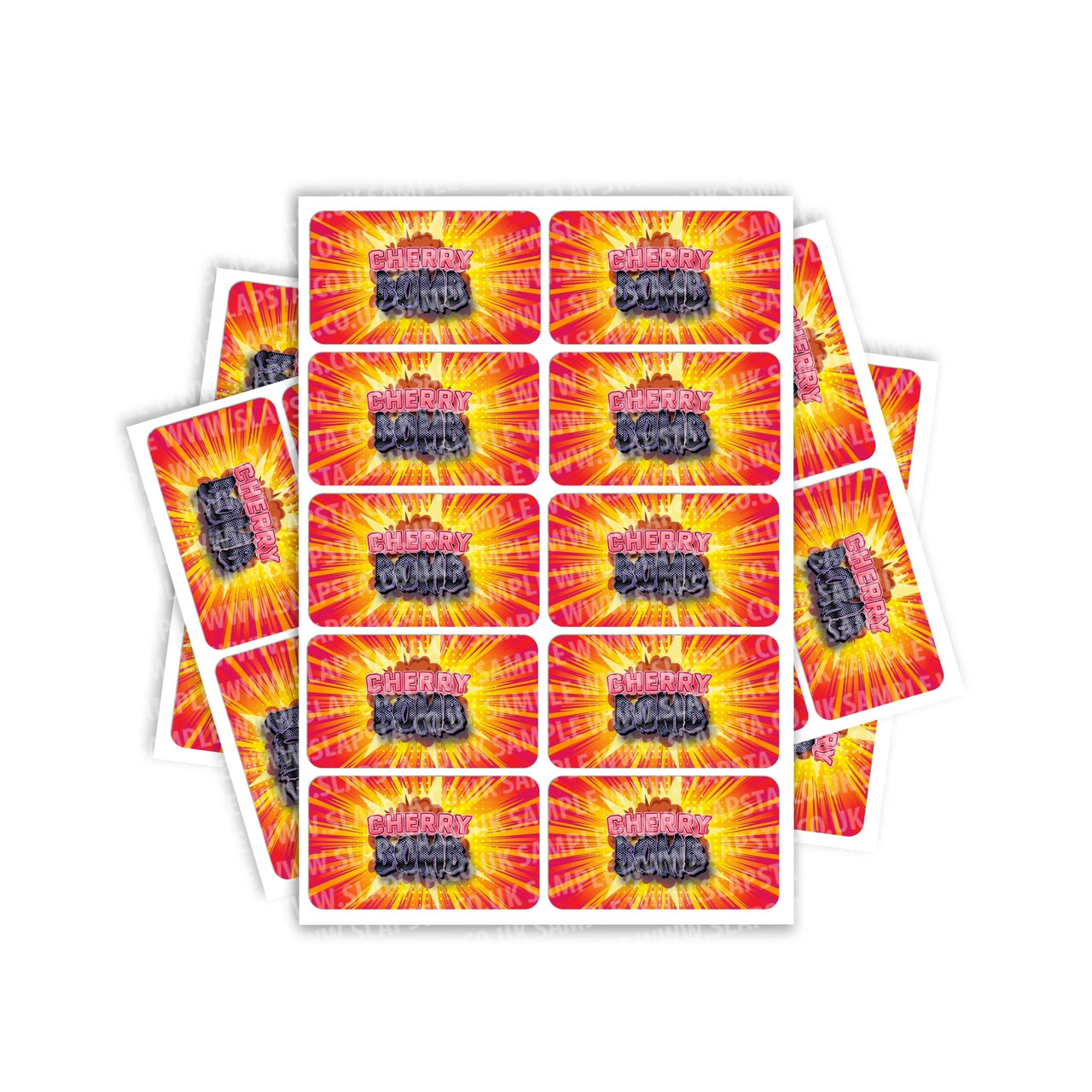 SLAPSTA - Cherry Bomb Rectangle / Pre-Roll Labels