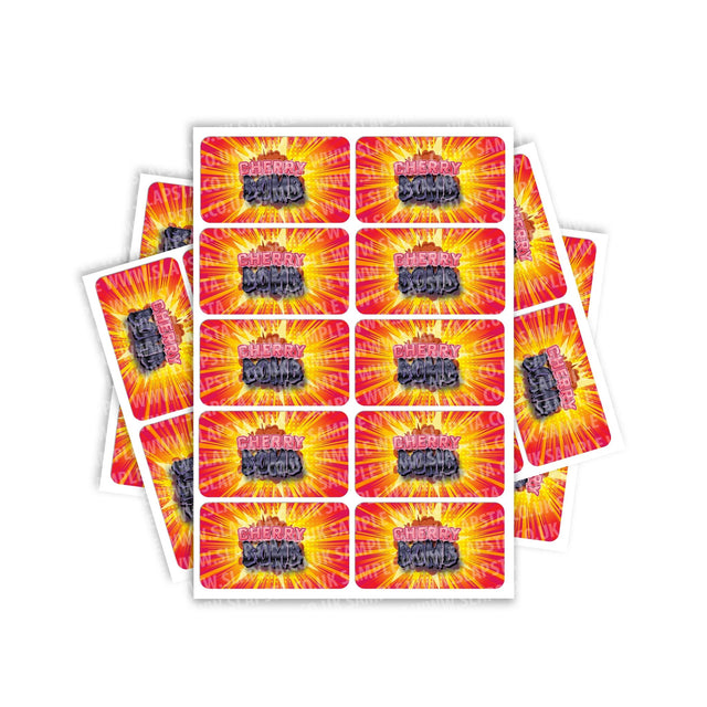 SLAPSTA - Cherry Bomb Rectangle / Pre-Roll Labels