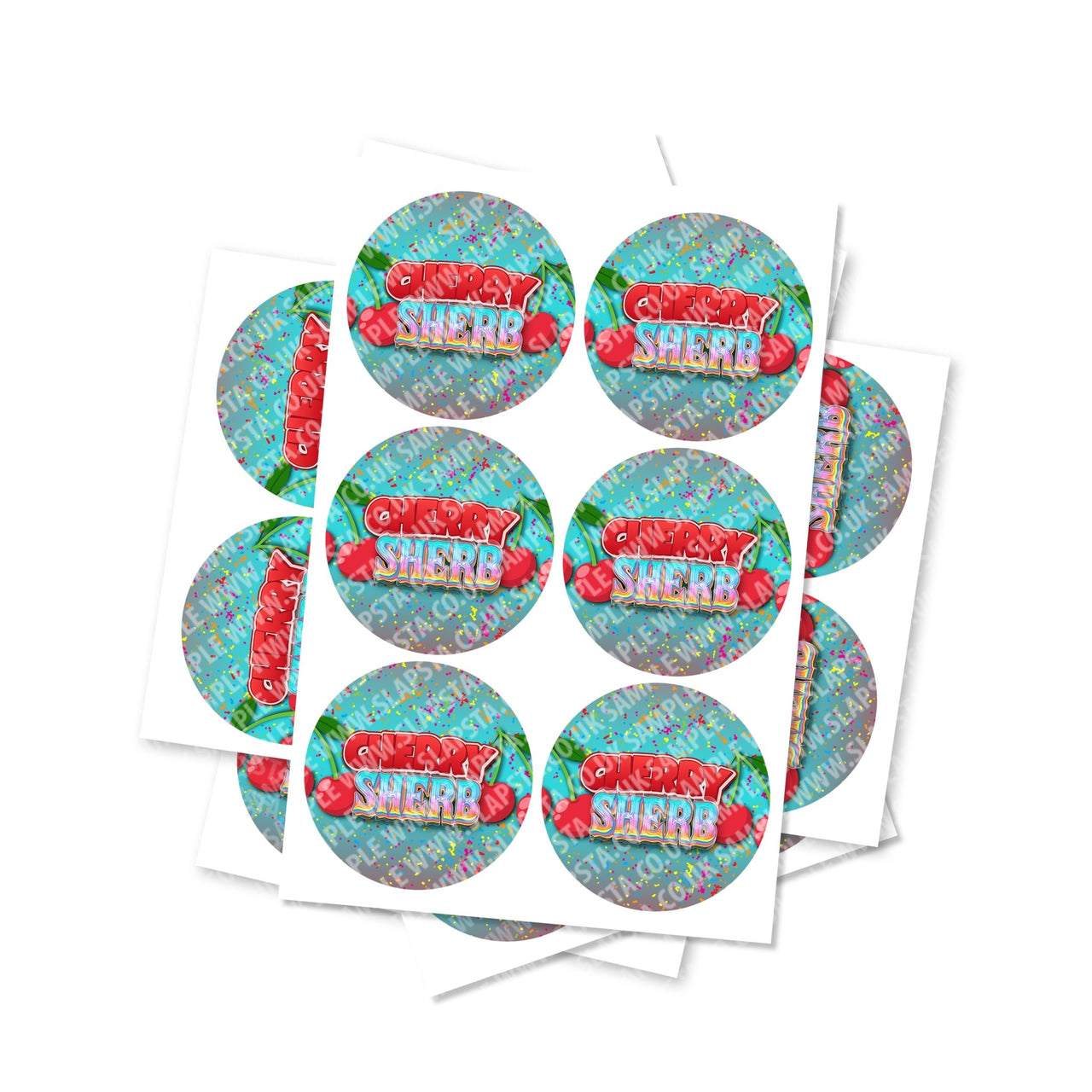 SLAPSTA - Cherry Sherb Circular Stickers