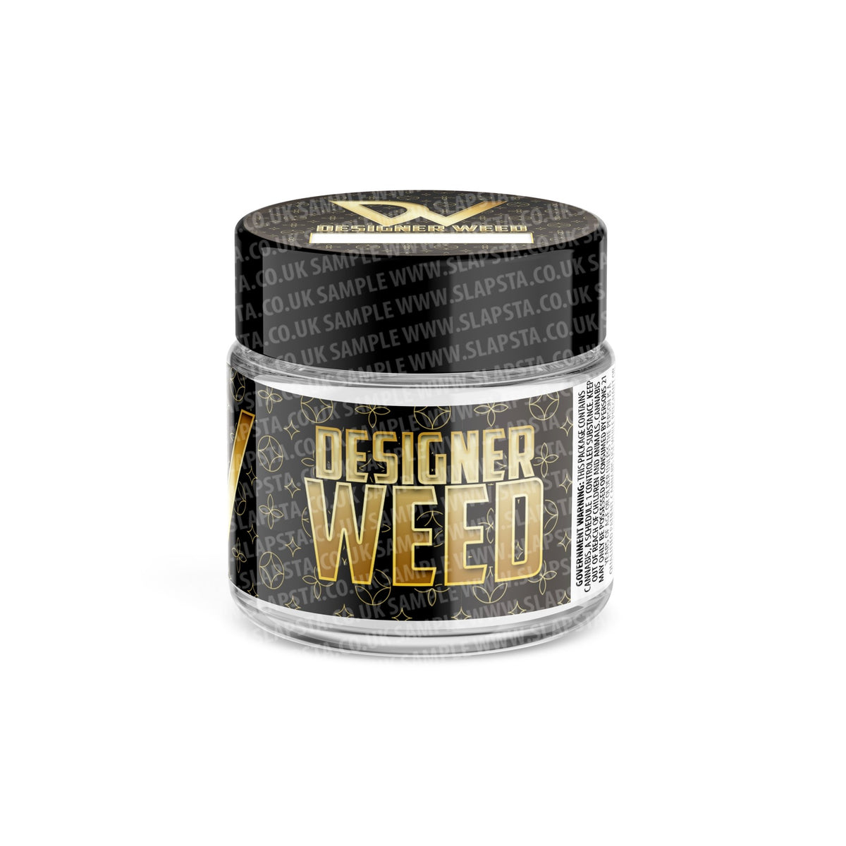 SLAPSTA - Designer Weed Glass Jars Pre-Labeled