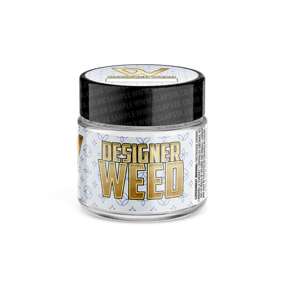 SLAPSTA - Designer Weed Glass Jars Pre-Labeled