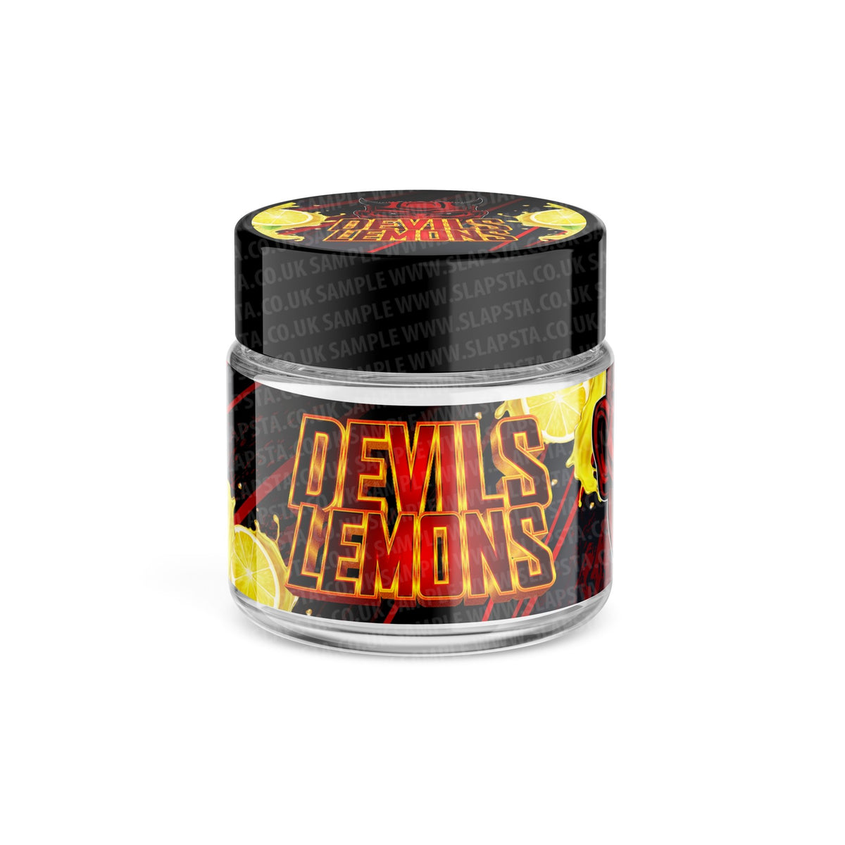 SLAPSTA - Devils Lemons Glass Jars Pre-Labeled