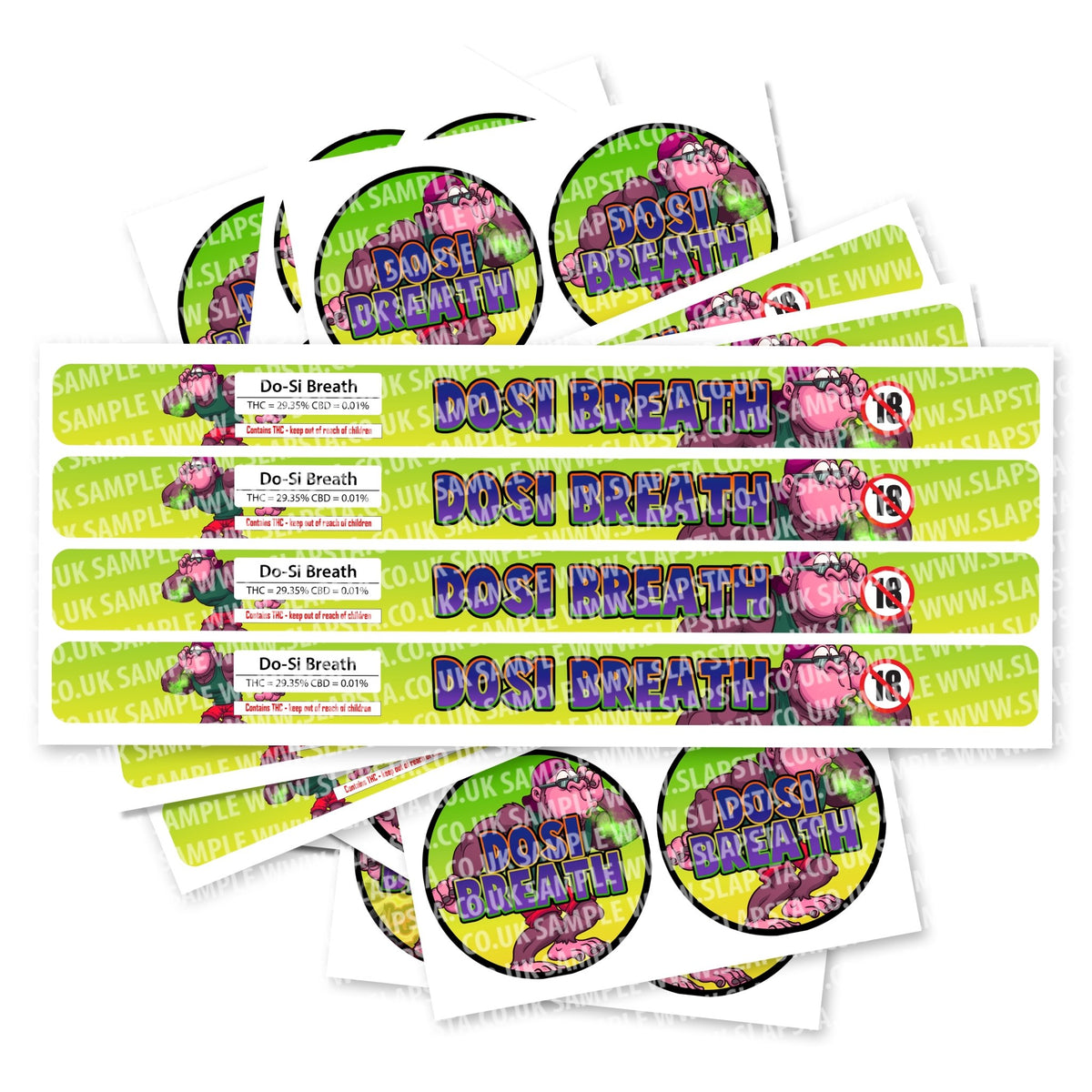 SLAPSTA - Dosi-Breath Pressitin Strain Labels
