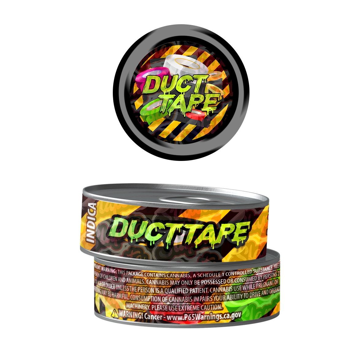 SLAPSTA - Duct Tape Pre-Labeled 3.5g Self-Seal Tins