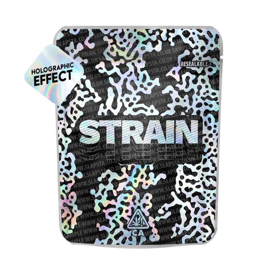 Editable Strain Bag Holographic Prism Mylar Bags | SLAPSTA