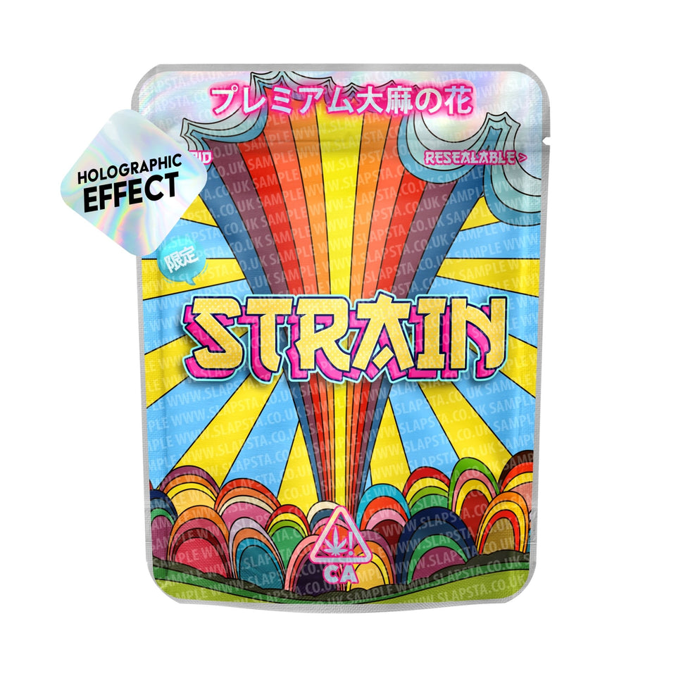 Editable Strain Bag Holographic Prism Mylar Bags | SLAPSTA